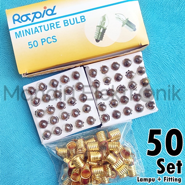 (50pcs) Rapid E10 Drat 2.5volt Flashlight Bulb - 2.5V Drat Flashlight ...