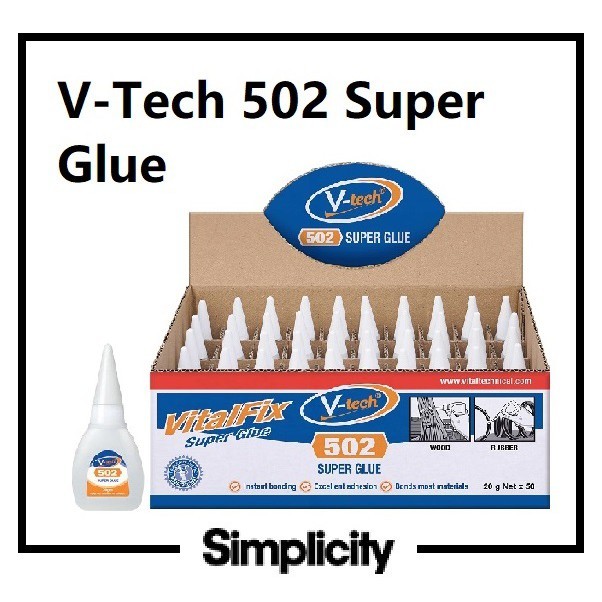 V-tech 502 Super Glue 20g VTECH (3 seconds adhesives) | Shopee Malaysia