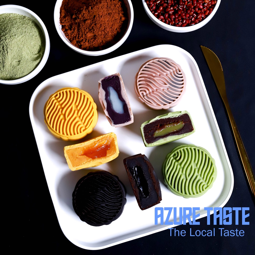 Mooncake Kuih Bulan Halal Lava & Mochi Flavor 90g Azure Taste | Shopee ...