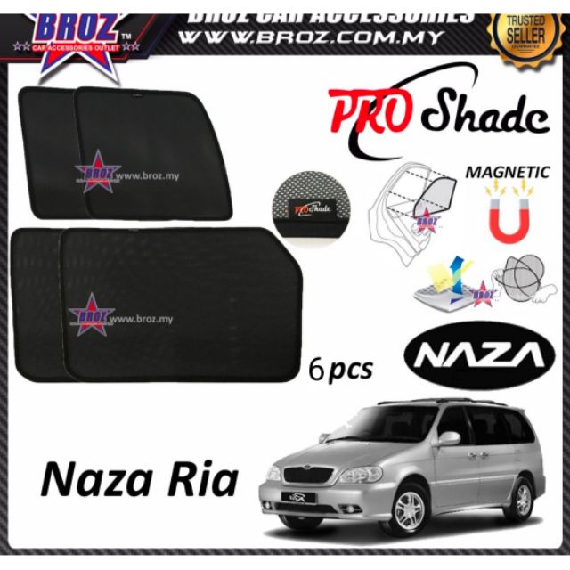 NAZA RIA CarFit Magnetic Custom Fit OEM Sunshades for Side / Rear ...