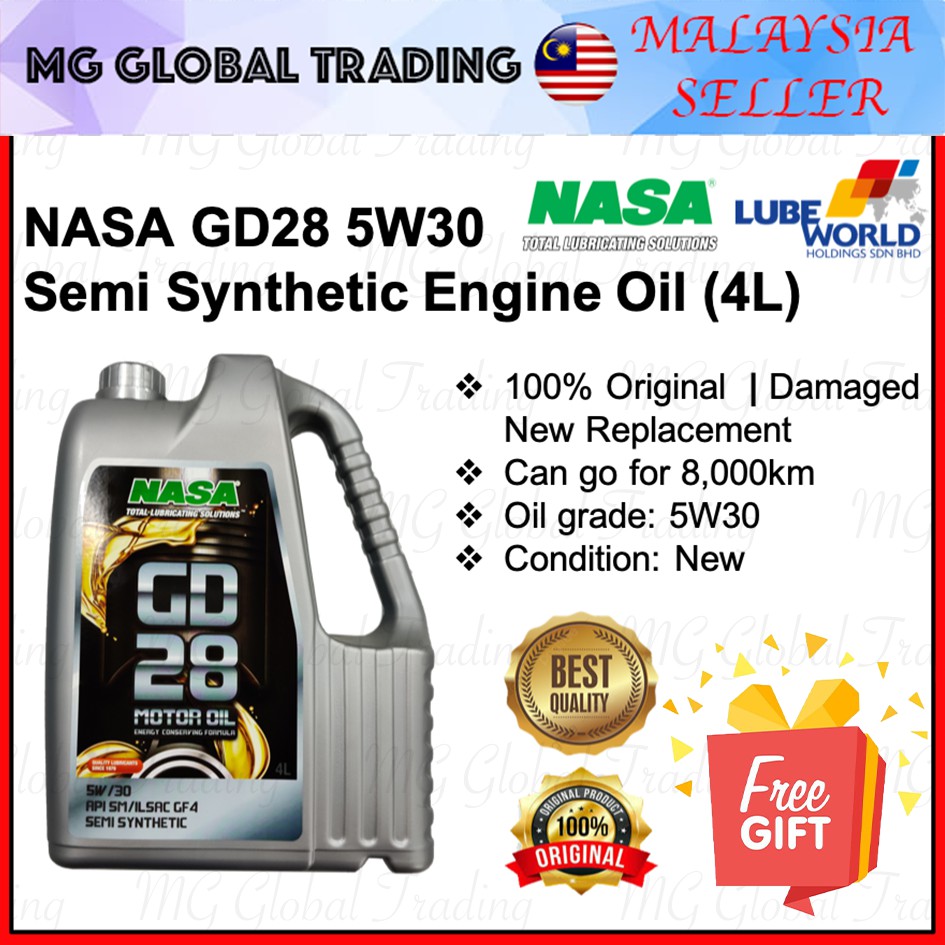 Nasa GD28 – Semi Synthetic 5W 30 / 5W30 / 5W-30 engine oil / motor oil ...
