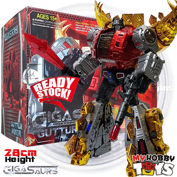 GigaPower Transformable Robot - Gigasaurs - HQ03R Guttur ( Chrome ...