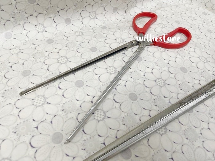 38cm/52cm Multifunction Red Handle Charcoal Clipper/Garbage Clip ...