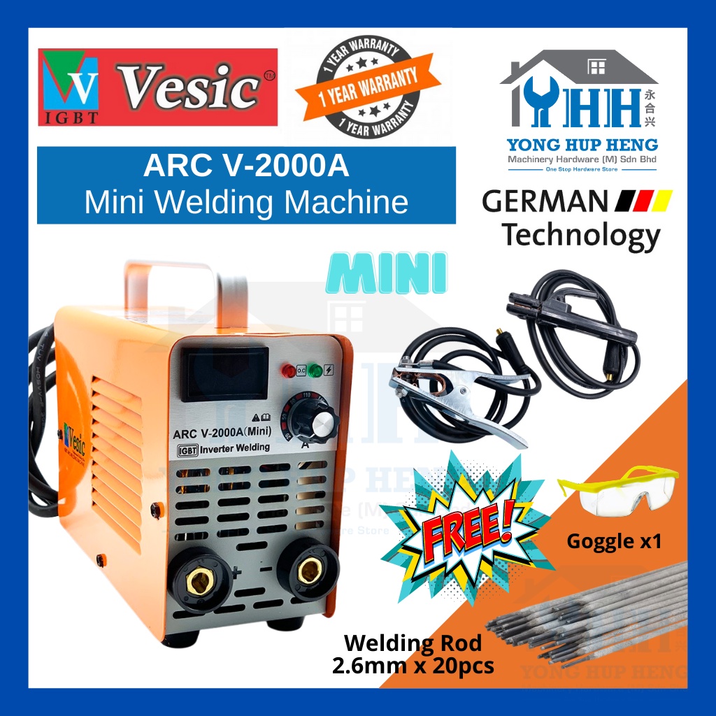 [VESIC] ARC V-2000A MINI MMA Inverter Welding Set / IGBT DC INVERTER ...