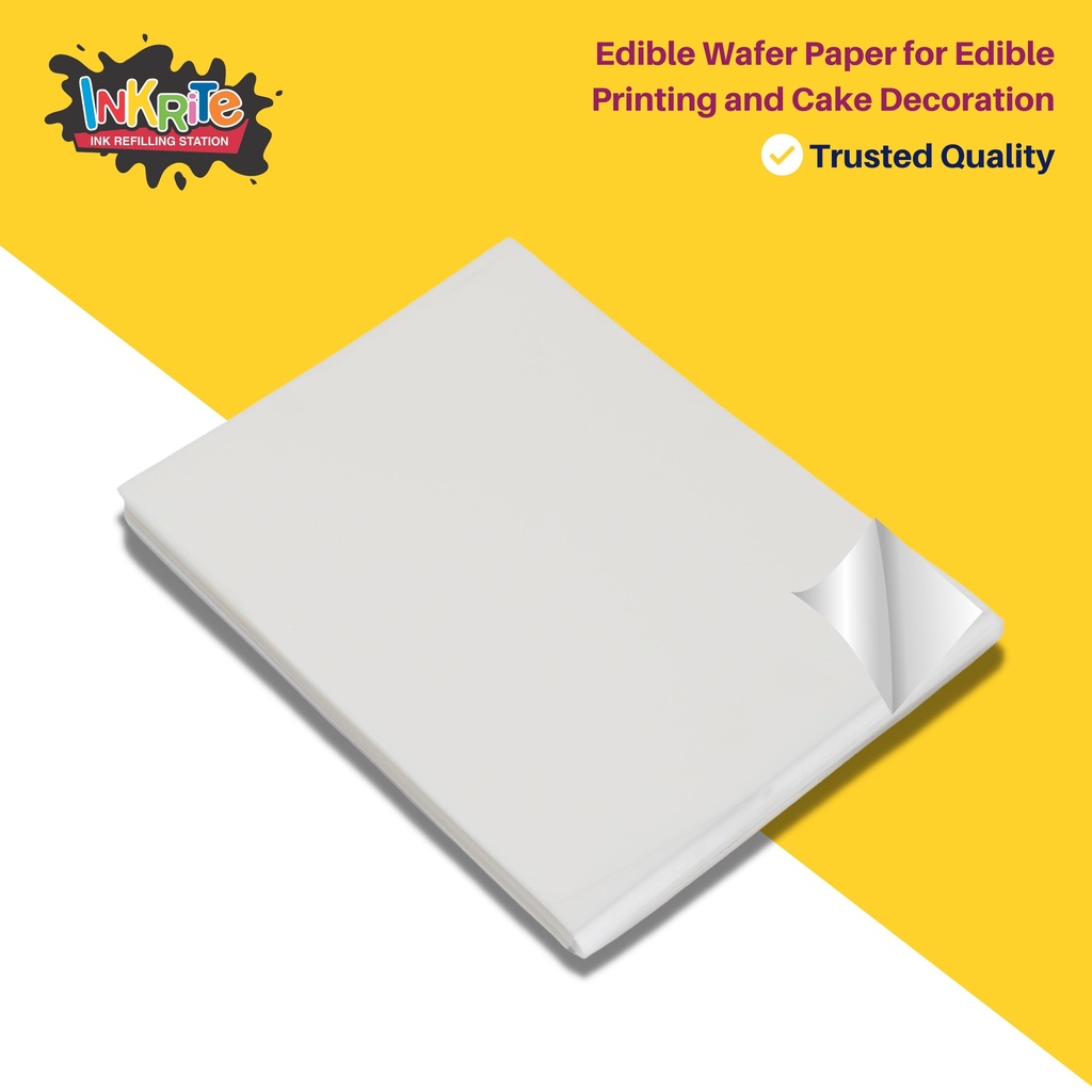 Inkrite Edible Wafer Paper for Edible Printing Cake Decoration 10 pcs ...