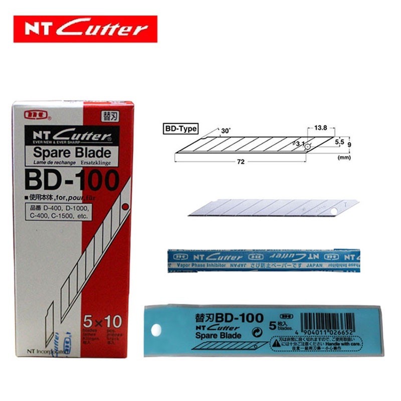 NT CUTTER BD-100 Spare Blade / NT CUTTER REFILL / NT CUTTER REFILL BD100 | Shopee Malaysia