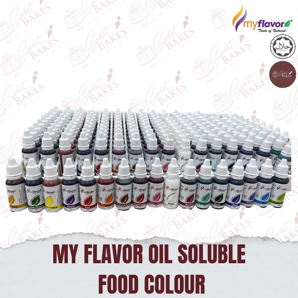 *CLEARANCE PROMOTION - (HALAL) MyFlavor OIL SOLUBLE Food Coloring 25g ...