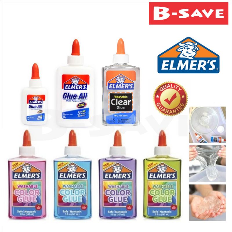 Elmer's Washable Clear Glue / Colour Glue / Multi-Purpose White Glue ...