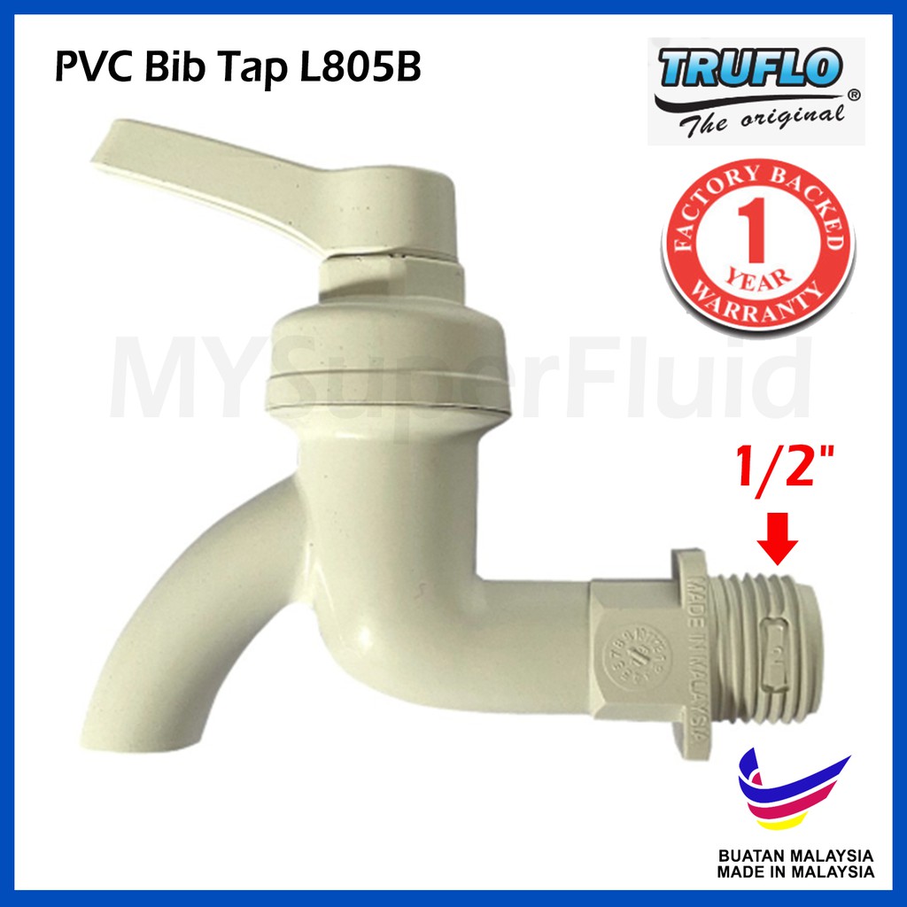 TRUFLO 1/2” (15mm) PVC Bib Tap (L805B) | Shopee Malaysia