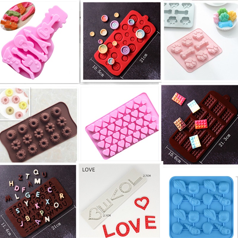 Chocolate Mold Silicone Love Bear Fondant Birthday Cake Decoration Card ...