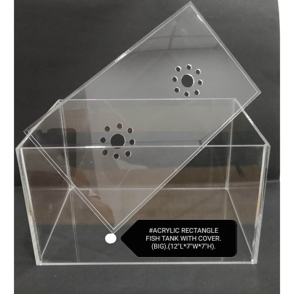Acrylic Rectangular Aquarium (L) Fish Tank 30cm x 18cm x 18cm | Shopee ...