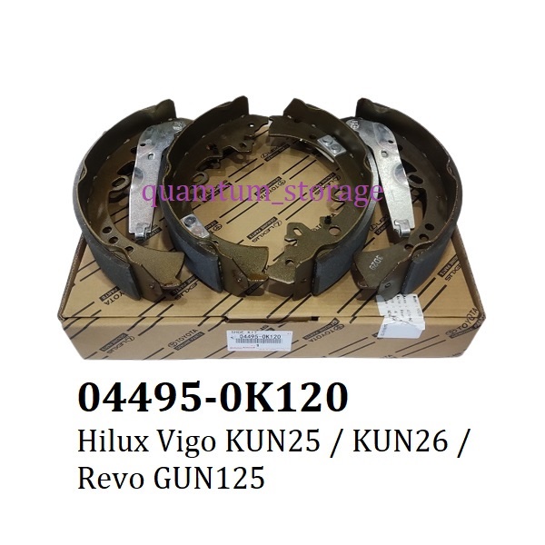 Toyota Rear Brake Drum Shoe Lining 04495-0K120 Hilux Vigo KUN25 KUN26 ...