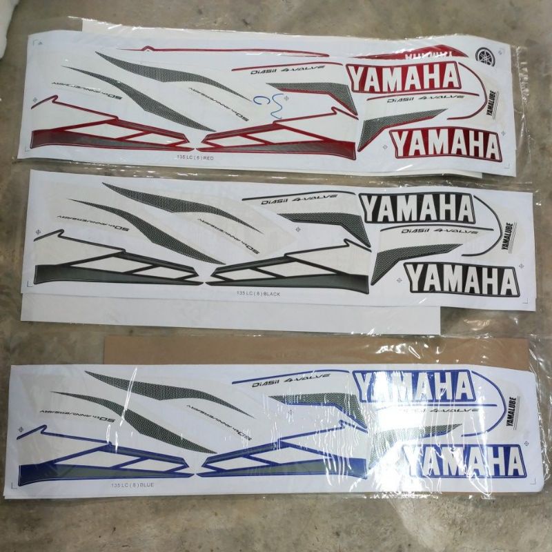 Stiker sticker body stripe cover set (8) yamaha lc135 v2 v3 v4 v5 v6 v7 | Shopee Malaysia