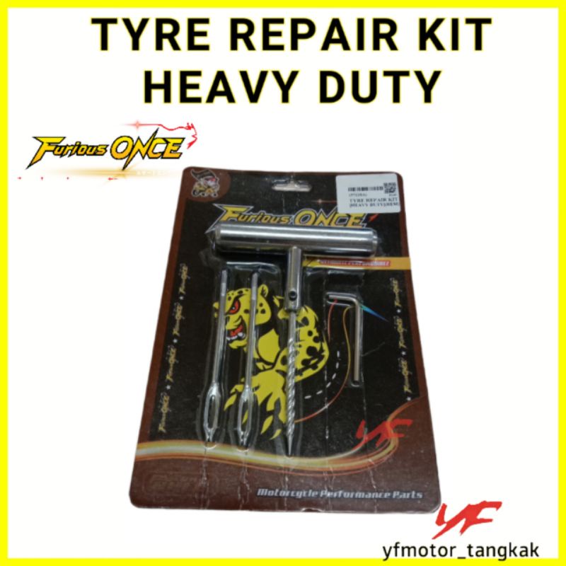 Tyre repair kit heavy duty and normal spanar tampal tayar besi baik Dan ...