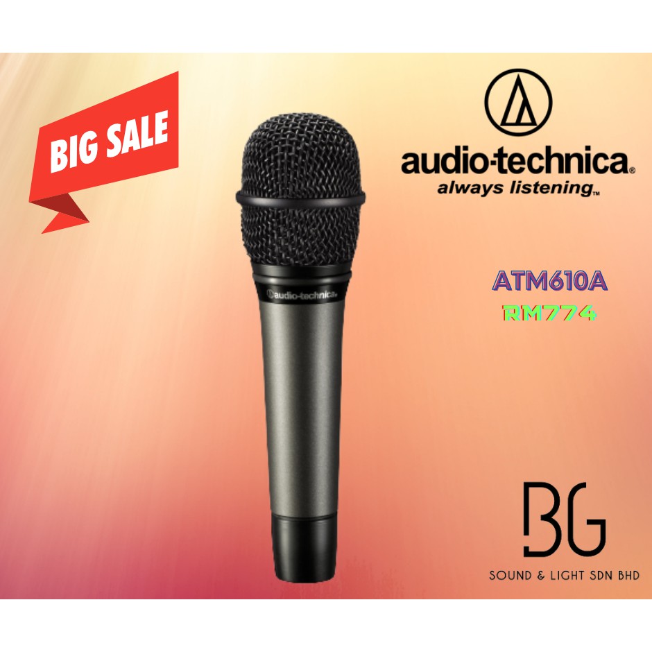 Audio Technica ATM610a Hypercardioid Dynamic Vocal Microphone Artist ...
