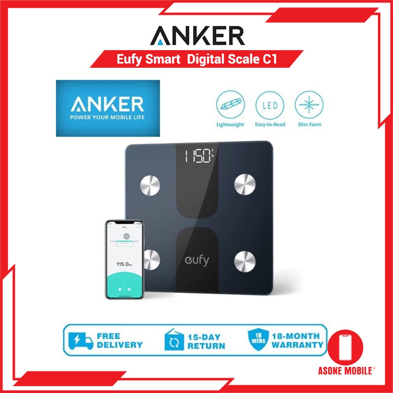 Anker Eufy Smart Wireless Digital Weight Scale A1 / C1 / P2 / P2 Pro ...