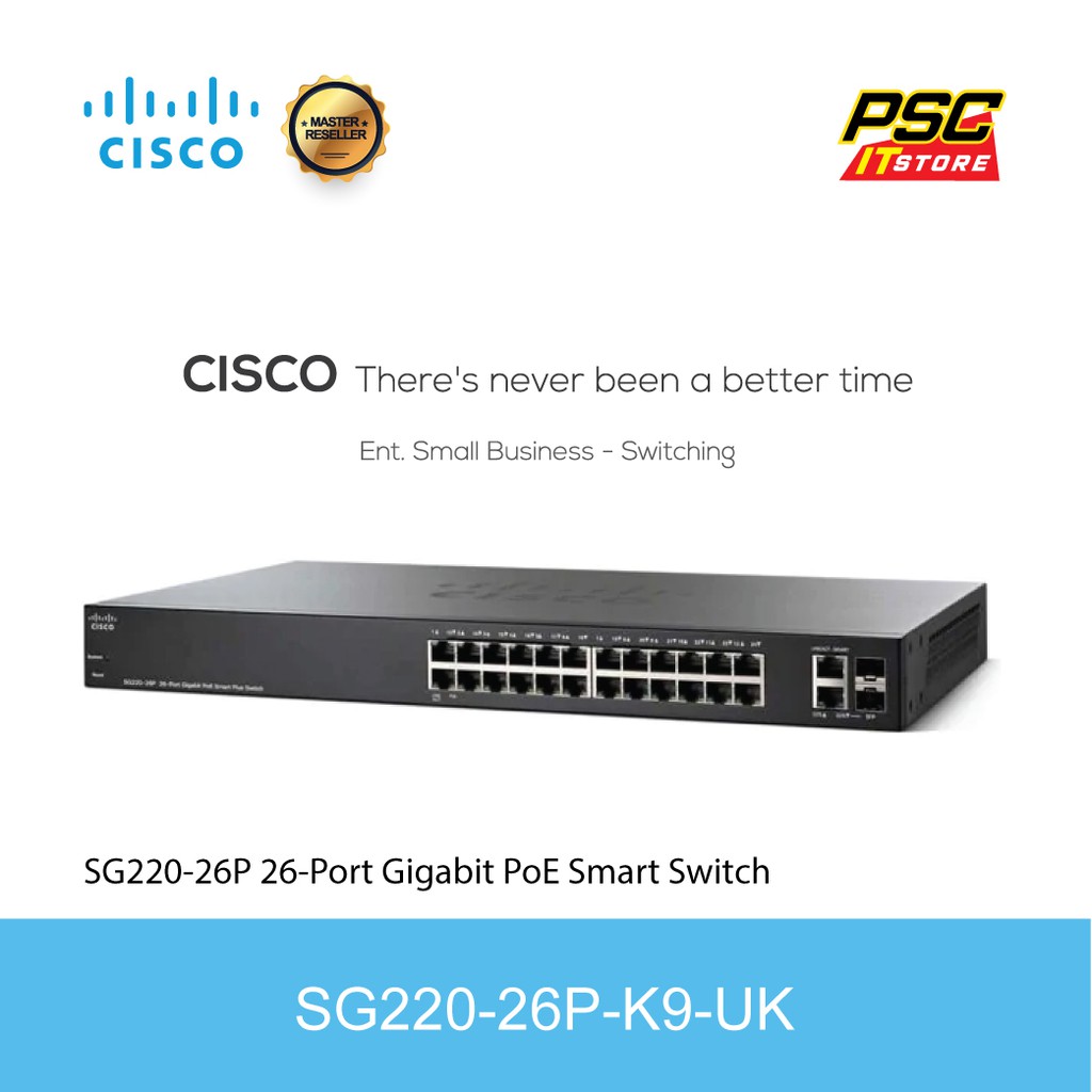 Cisco SG220-26P 26-Port Fully Managed Gigabit PoE Smart Switch (SG220 ...
