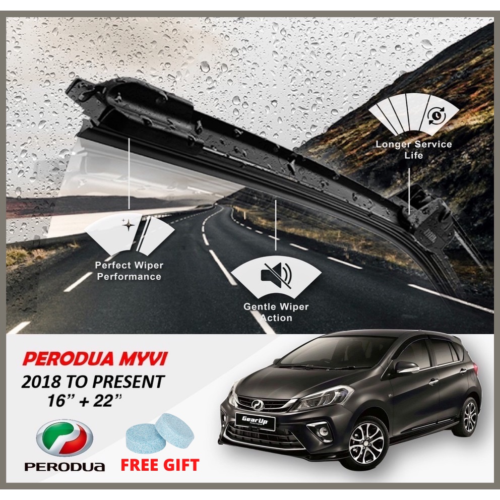 🔥 PERODUA MYVI NEW (2018-PRESENT) JAPAN TECHNOLOGY WIPER BLADE WIPER ...