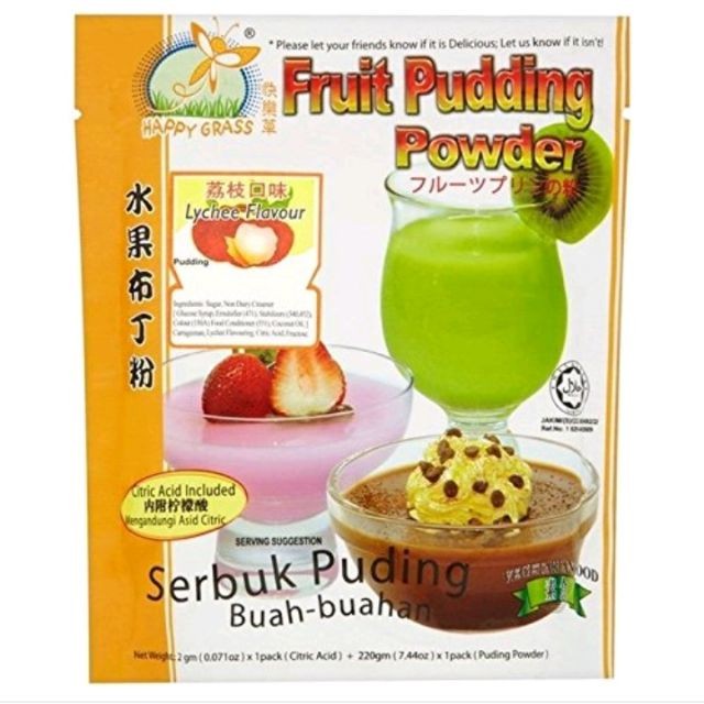 Happy Grass Fruit Pudding Powder Mix 220g | Shopee Malaysia