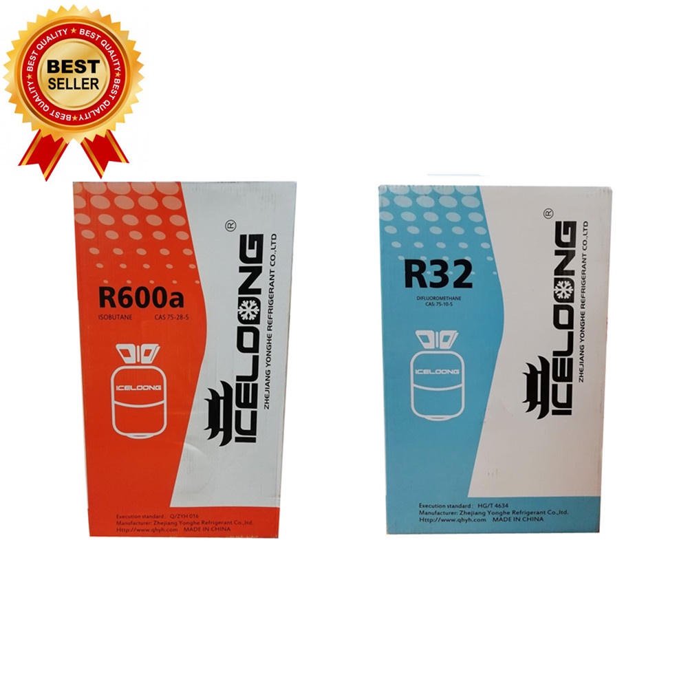 6.5KG R600A Refrigerante Gas Aircond Fridge Gas Penyaman Udara Peti Sejuk Ekon HYCOOL ICE LOONG ...
