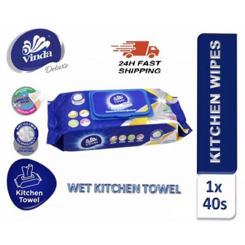 Vinda deluxe Wet Kitchen Towel 40s | Shopee Malaysia