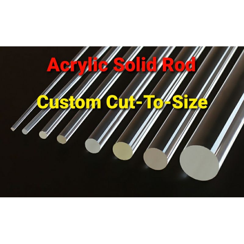 Acrylic / PMMA / Perspex / Polymethylmethacrylate Rod Clear ( 3mm D to ...