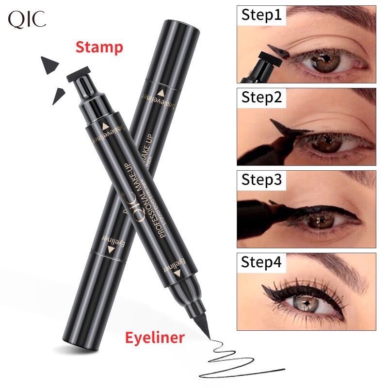 2 IN 1 OIC EYELINER & STAMP waterproof tahan 24jam Penggaris mata ...