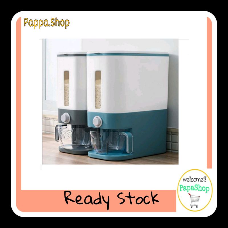 PappaShop SMART AUTO-RICE STORAGE RICE BOX 12 KG | Shopee Malaysia