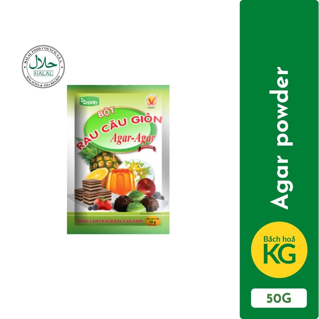 Rovin Agar Powder 50g - Crunchy Jelly Powder Agar Agar 50G - Bột Rau ...