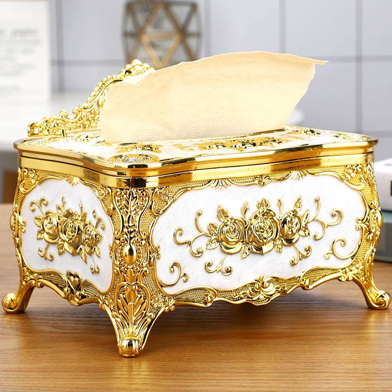 Luxury European Style Tissue Box Cover Fashion Finishing Box Bedroom ...