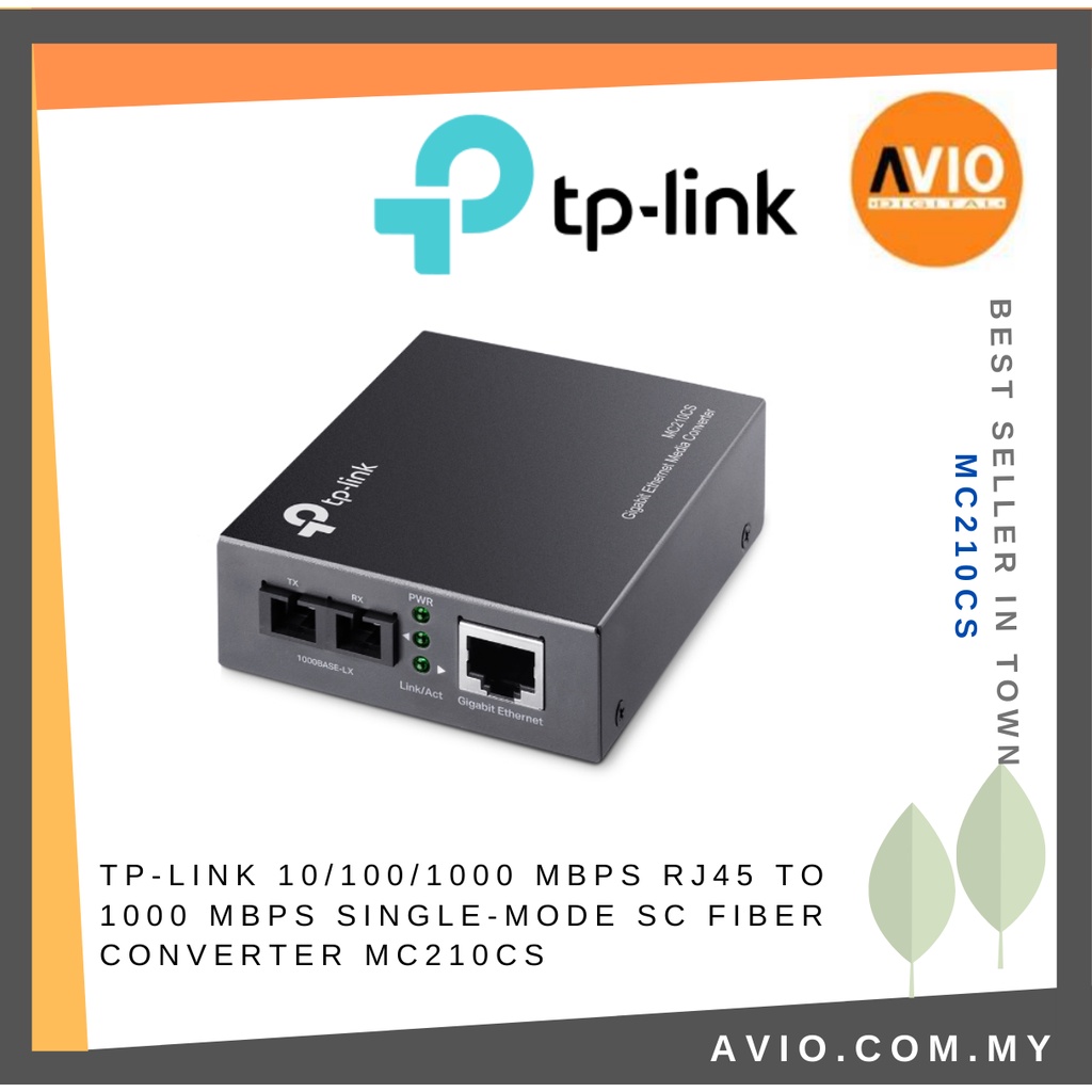 Tp Link Tplink Gigabit 10 100 1000mbps Single Mode Media Converter Rj45