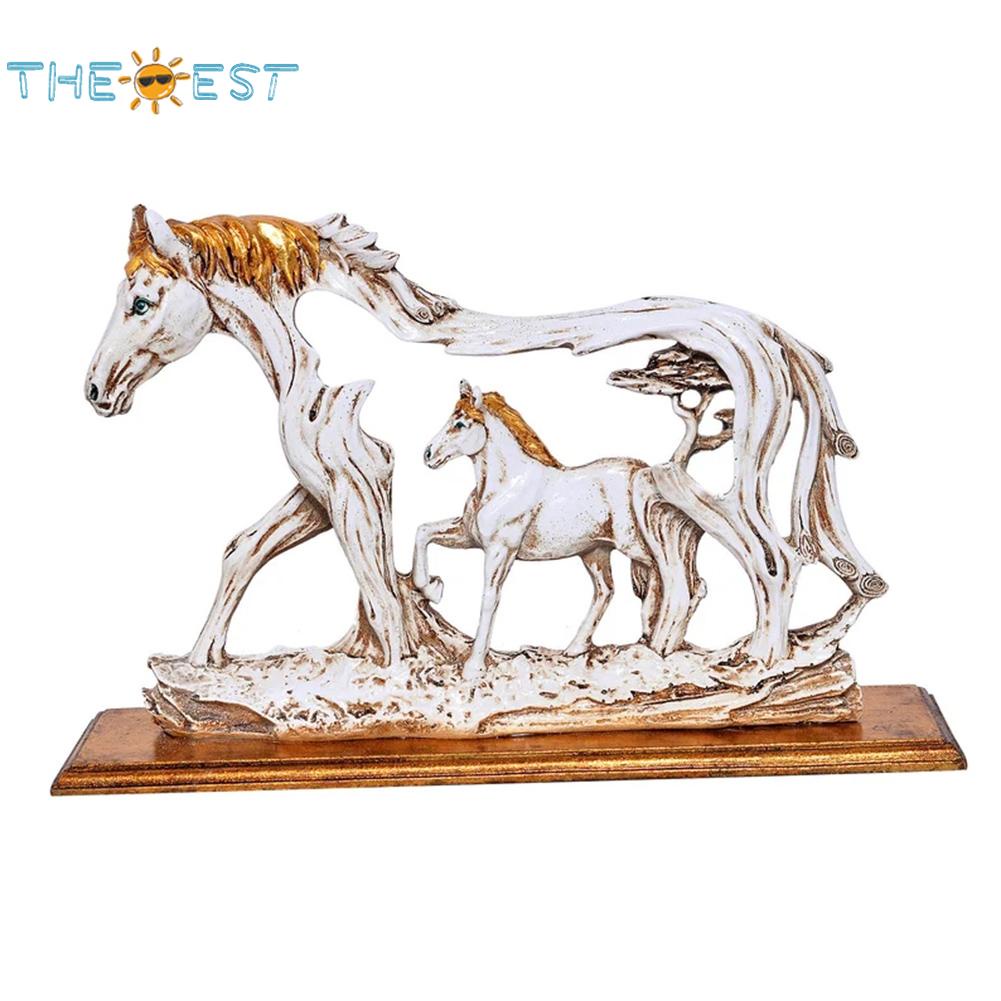 Resin Indian Horse Statue Home Office Desk Decor Handicraft Ornaments ...