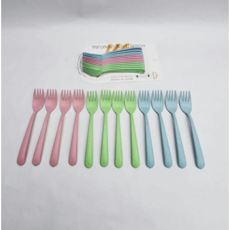 (Ready stock)12pcs Sudu plastik /Garfu plastik Plastic spoon plastic ...