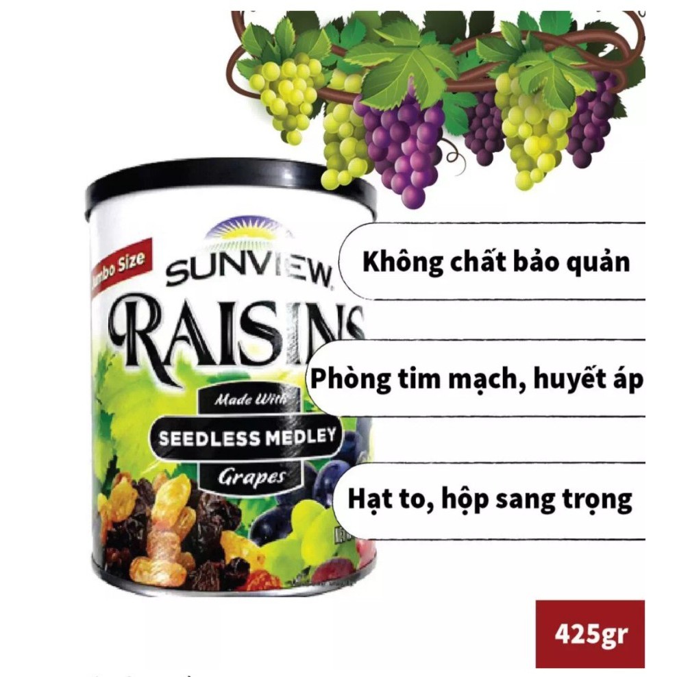 Raisin Sunview American Raisin Seedless Mixed Flavor 425g | Shopee Malaysia