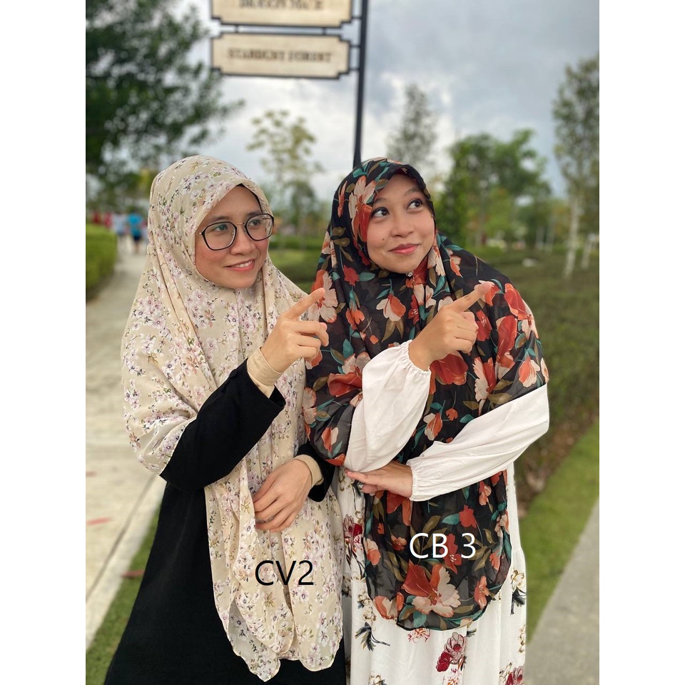 TUDUNG CHIFFON PRINTED LABUH BIDANG 60 TUDUNG BERCORAK LABUH (Rejected ...