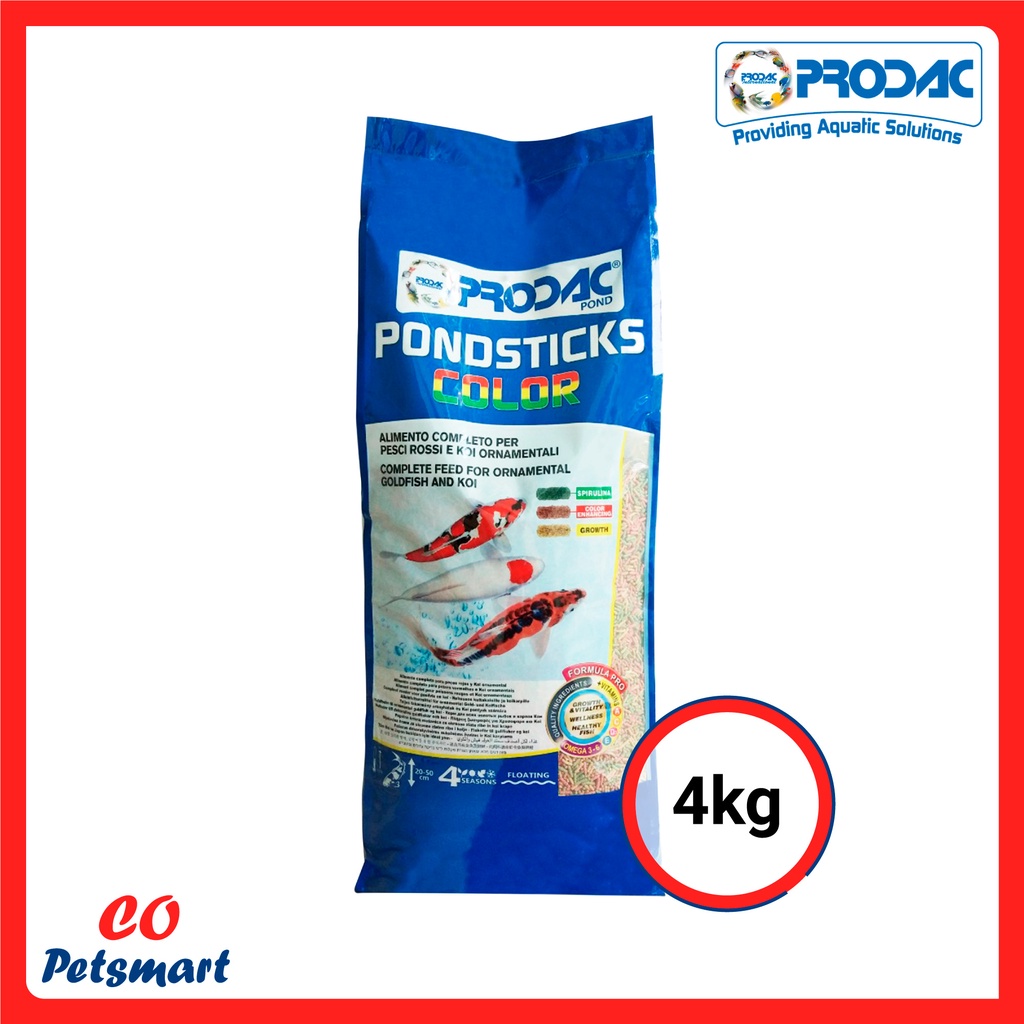 PRODAC Pond Sticks Color Koi Fish Food 32L (4kg) | Shopee Malaysia