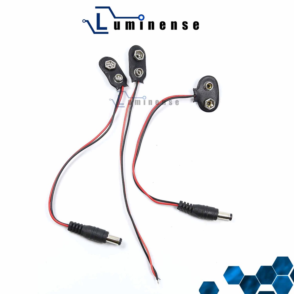 [Luminense] 9V battery socket cable 9V Battery clips holder snap out ...
