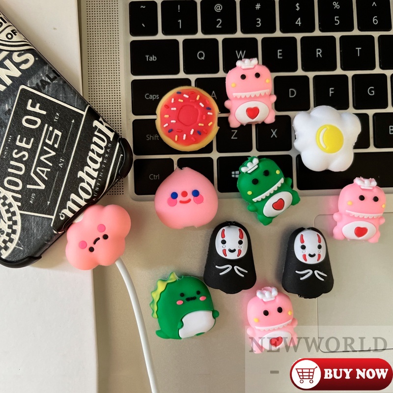 Victory Cute Cable Protector Silicone Anti-break Charging Cable Data ...