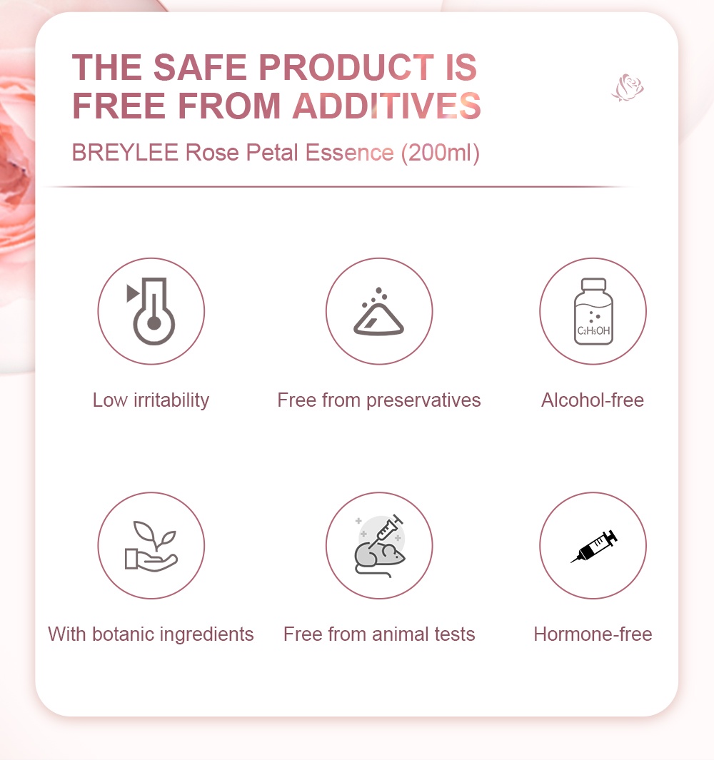 BREYLEE Rose Water Toner Hyaluronic Acid Moisturizer Serum Skincare ...