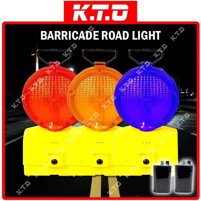 Road Safety Flash Light Battery Blinker Red Blue Orange Hazard Traffic ...