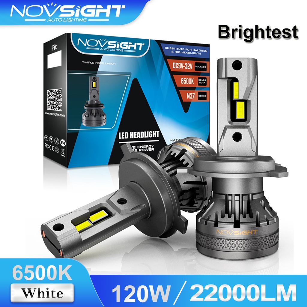 Novsight N37 Ready Stock H4 Car LED 9003 HB2 Brightest Light 22000LM/A ...