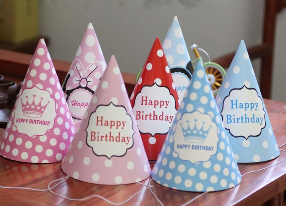 5pcs Happy Birthday Party Hats Paper Handmade Cap Shower Baby ...