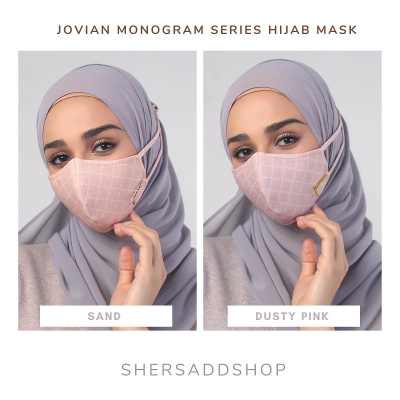 Jovian Monogram Series Hijab Mask in Dusty Pink / Sand Color | Shopee ...
