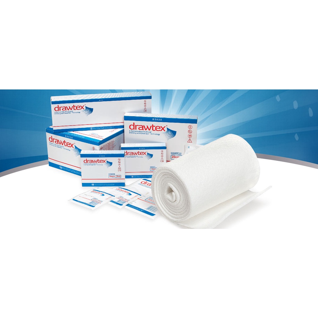 DRAWTEX Hydroconductive Wound Dressing with Levafiber Technology for ...