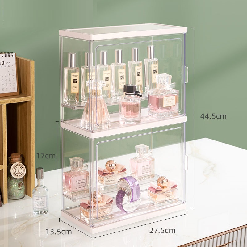 Perfume Organizer Storage Box Transparent Dust Proof Acrylic Perfume ...