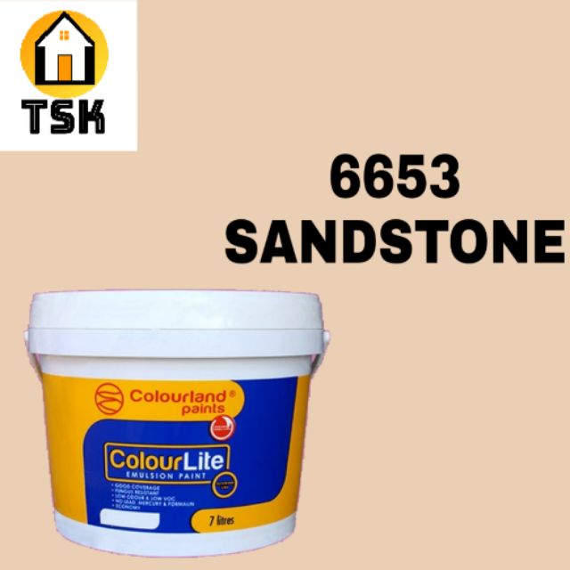 7LITRE COLOURLAND COLOURLITE EMULSION PAINT (6653 SANDSTONE) | Shopee ...