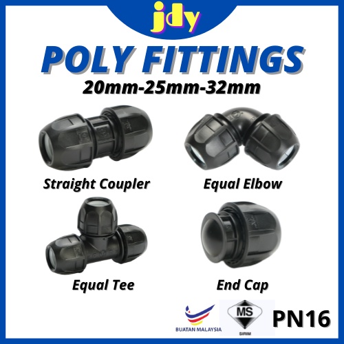 HDPE Poly Fitting Poly Pipe Connector Smart Coupler Elbow Tee End Cap ...