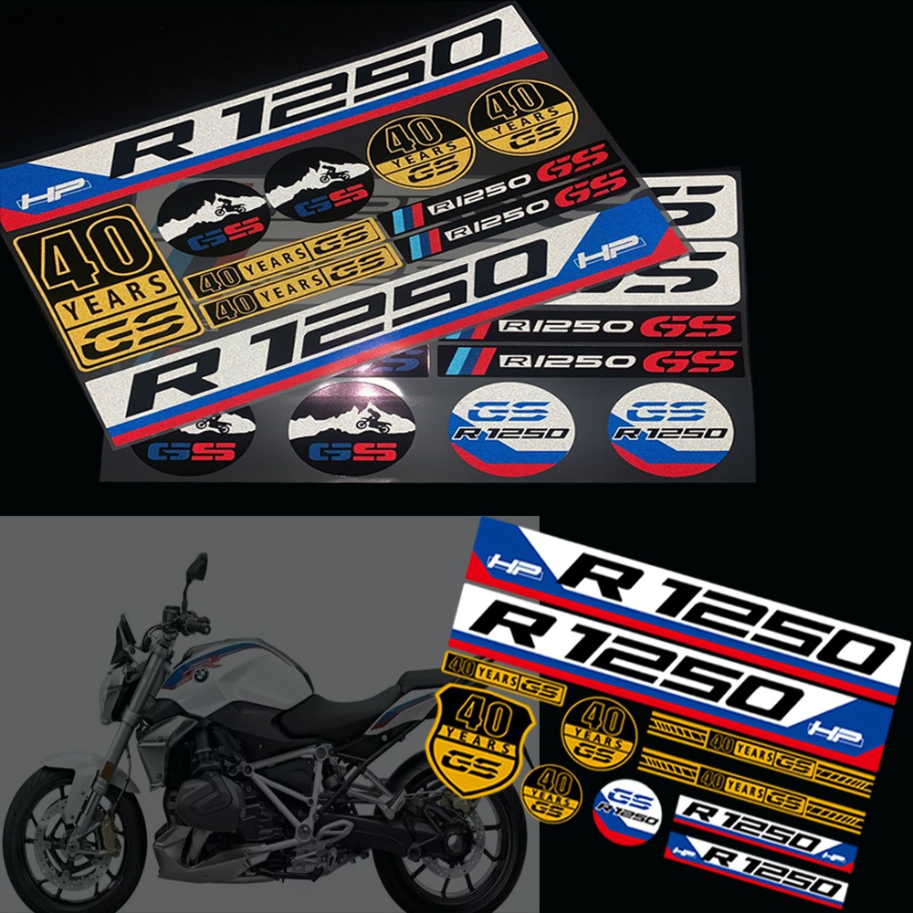 Reflective Waterproof Motorcycle Sticker Body Fuel Tank Tail Box Logo ...