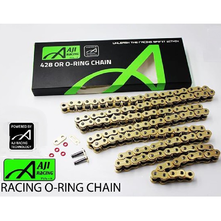AJI RACING O-RING CHAIN 428H X 132L GOLD | Shopee Malaysia