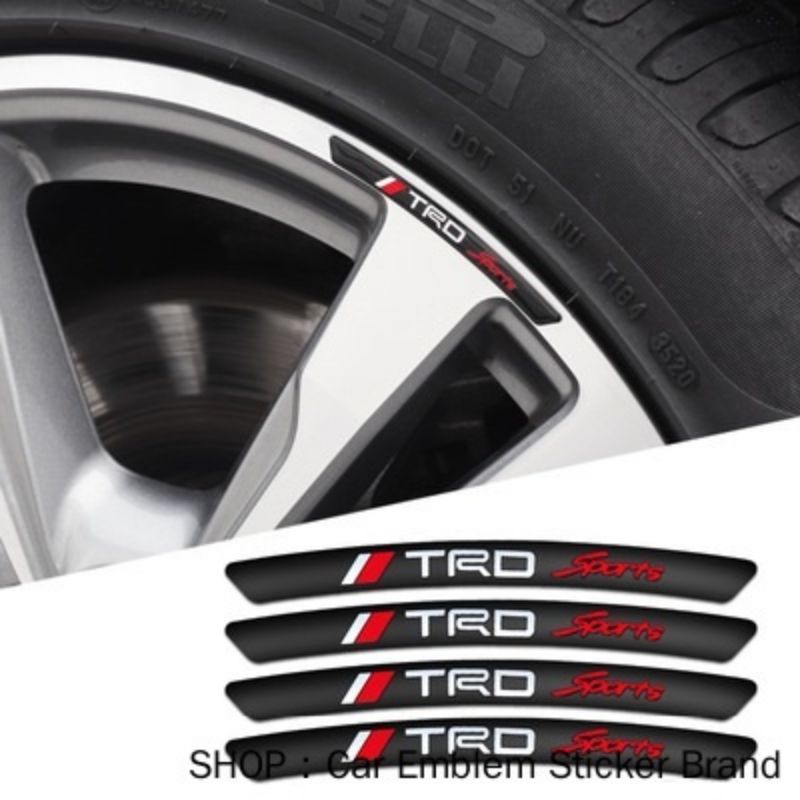 1pcs TRD trye rim sticker emblem for TOYOTA car VIOS YARIS HILUX CAMPRY ...